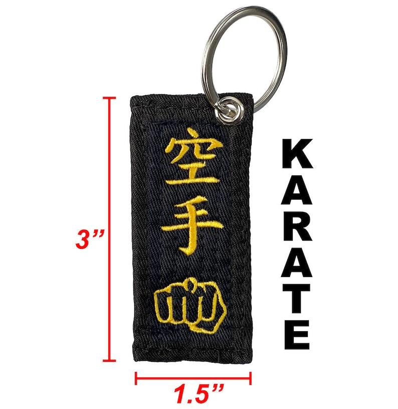 Martial Arts Black Belt Key Chain Karate Taekwondo Belt Pocket ...