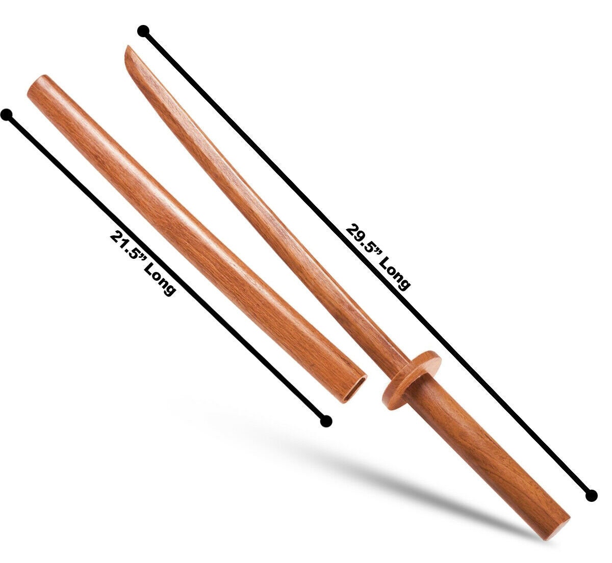 Bokken With Wood Scabbard Red Oak Sword Wooden Samurai Martial Art 29.5 or 40 Boken Daito - Etsy