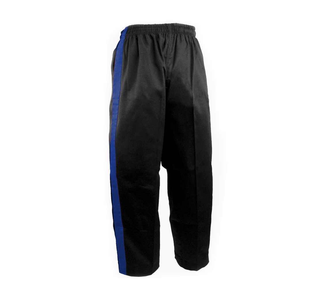 Black Striped Pants Trimmed Gi Tang Soo Do TSD Karate Gi Elastic Waist ...