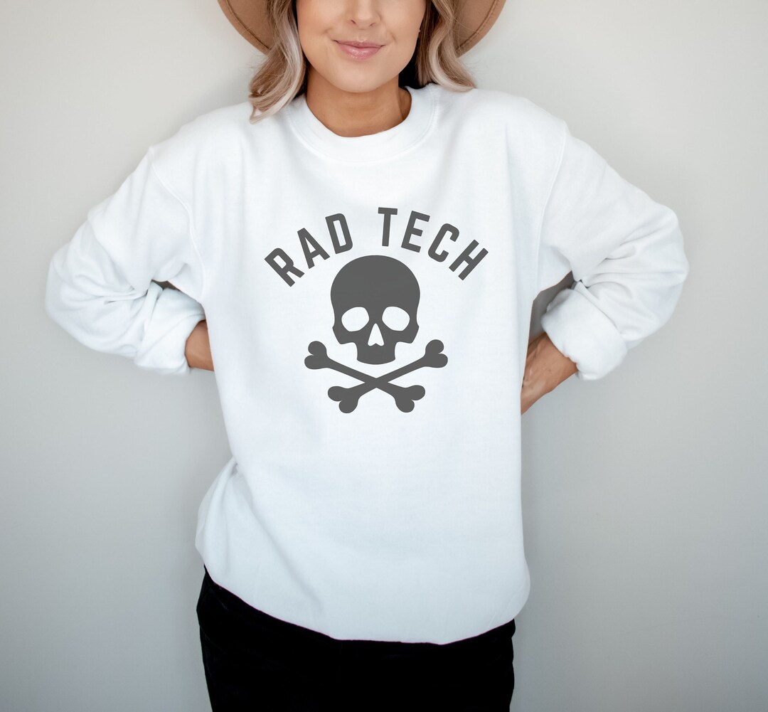 Rad Tech Skull and Crossbones Crewneck Sudadera Estudiante Graduación ...