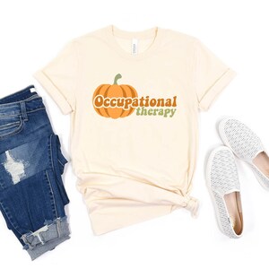 Occupational Therapy Halloween Pumpkin Tshirt Retro 1970s Therapist ...