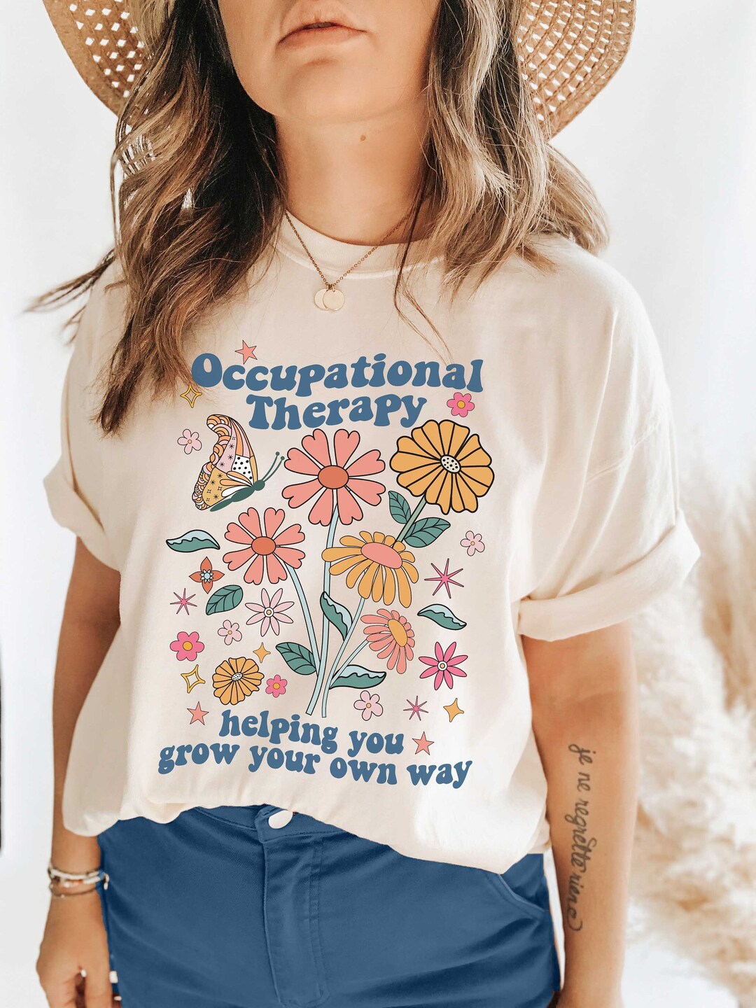 Occupational Therapy Shirt Helping You Grow Your Own Way Trendy Retro ...