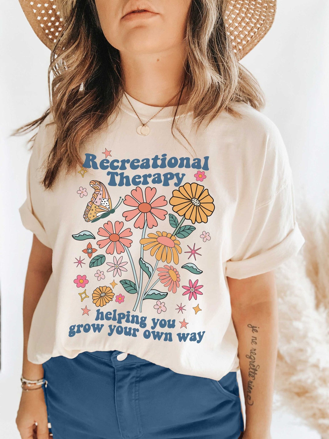 Recreational Therapy Shirt Helping You Grow Your Own Way Trendy Retro ...
