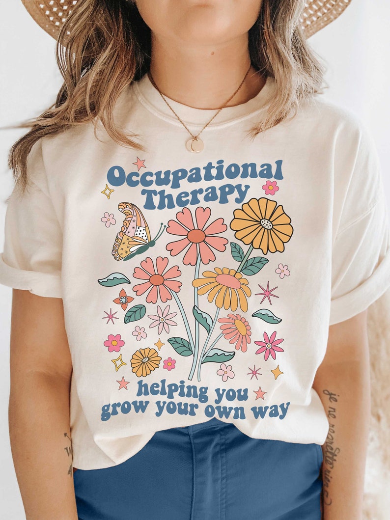 Occupational Therapy Shirt Helping You Grow Your Own Way Trendy Retro ...