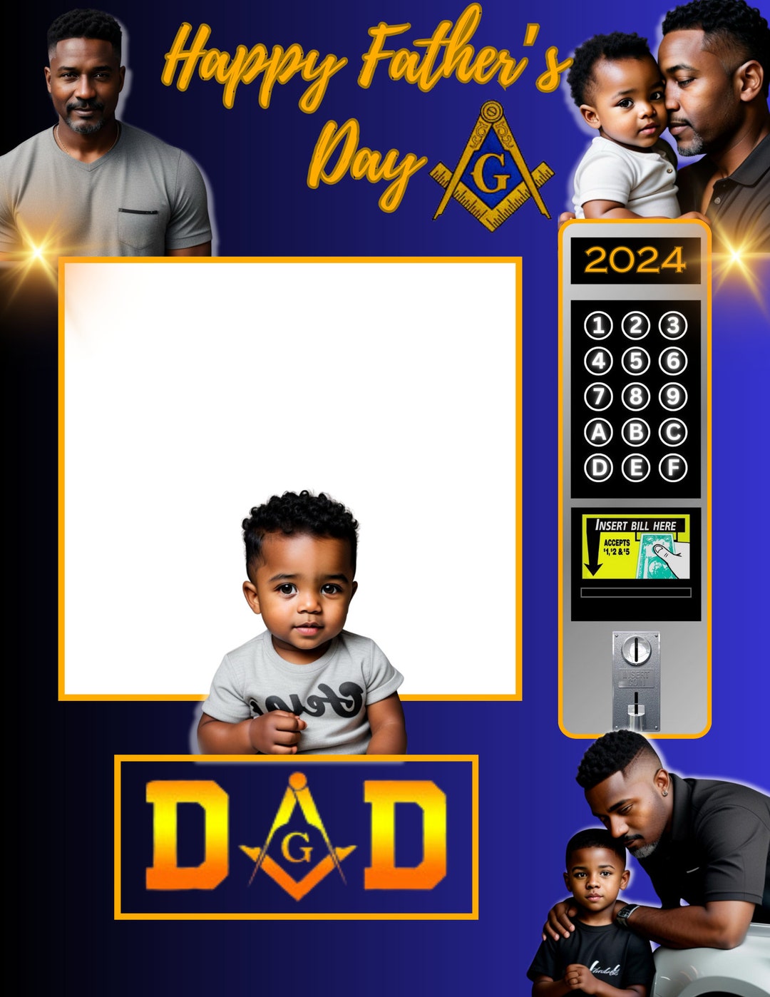 Happy Father's Day Masonic Vending Machine Template - Etsy
