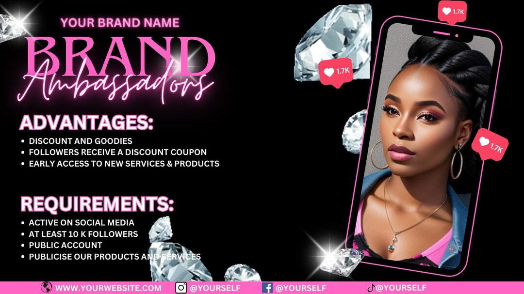BRAND Ambassador Design Template (STYLISTS) - Etsy