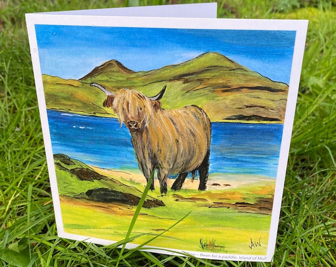 The Colors of the Highlands greeting Card Highland Cow Card Scottish ...