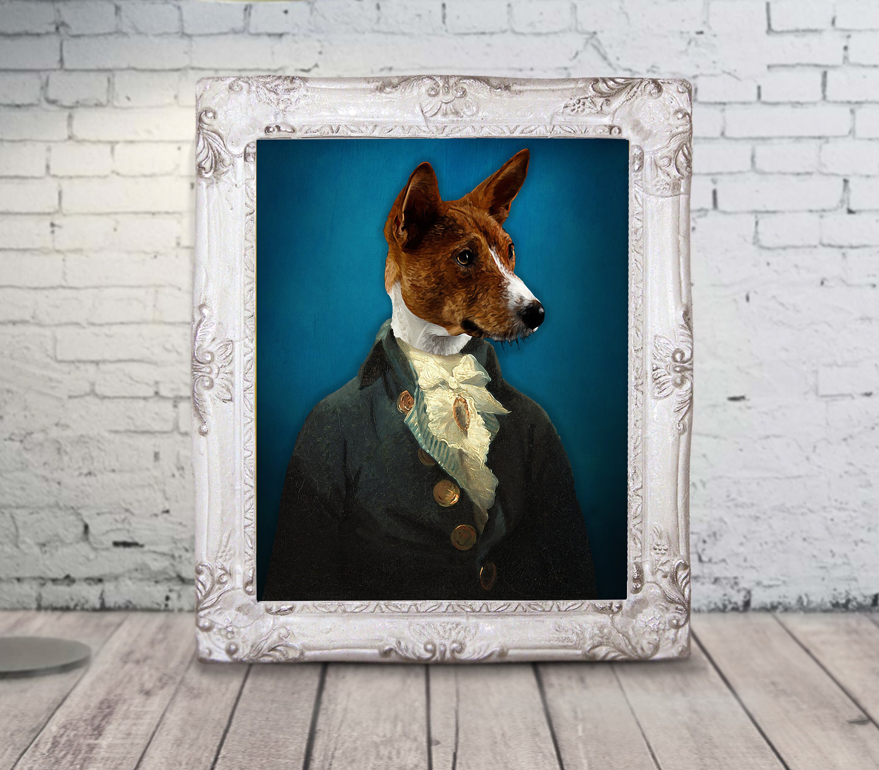 Aristocratic Pet Portrait, Custom Lord Pet Photo, Cat Dog Lover Gift ...