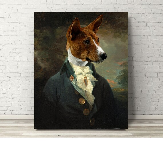 Aristocratic Pet Portrait Custom Photo Present Noble Dog | Etsy