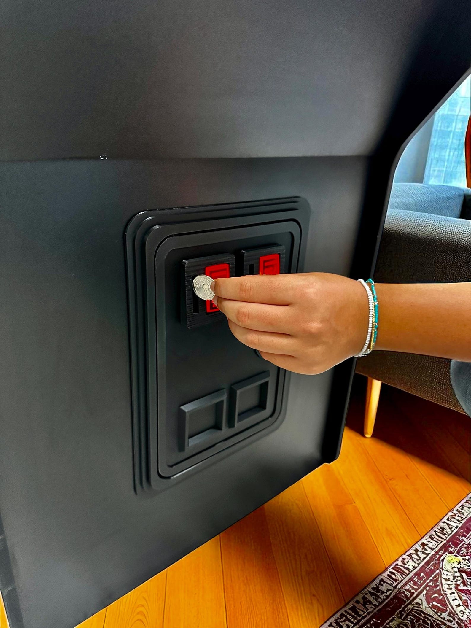 Authentic 3D Printed Arcade Coin Door With LED Credit Buttons ...