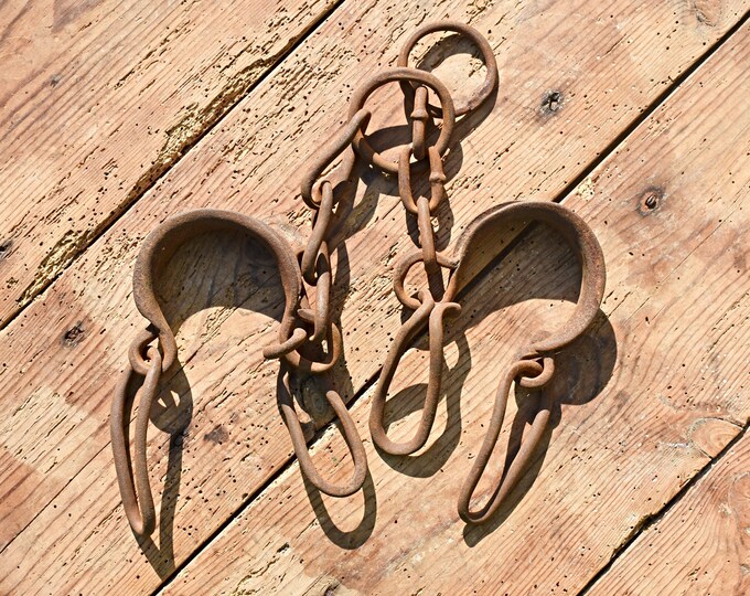 Antique Shackles, Hand Forged Shackles, Forged Iron Shackles, Antique ...