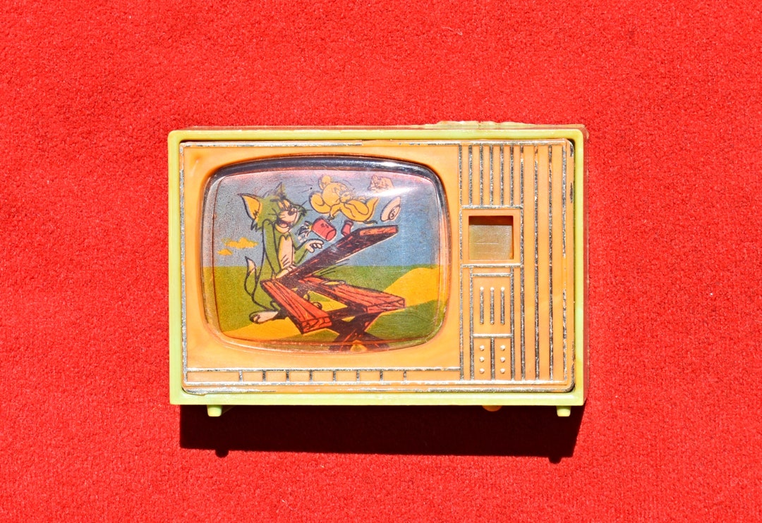 Vintage Miniature TV, Tom and Jerry, Collectible Toy, Slide Projector ...