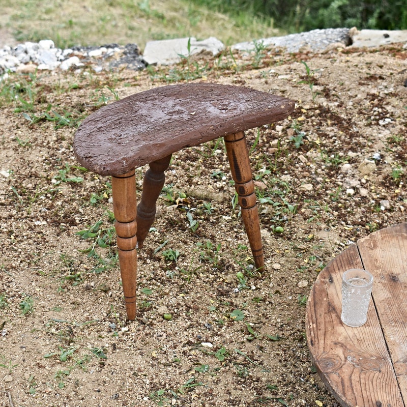 Old Wooden Stool - Etsy