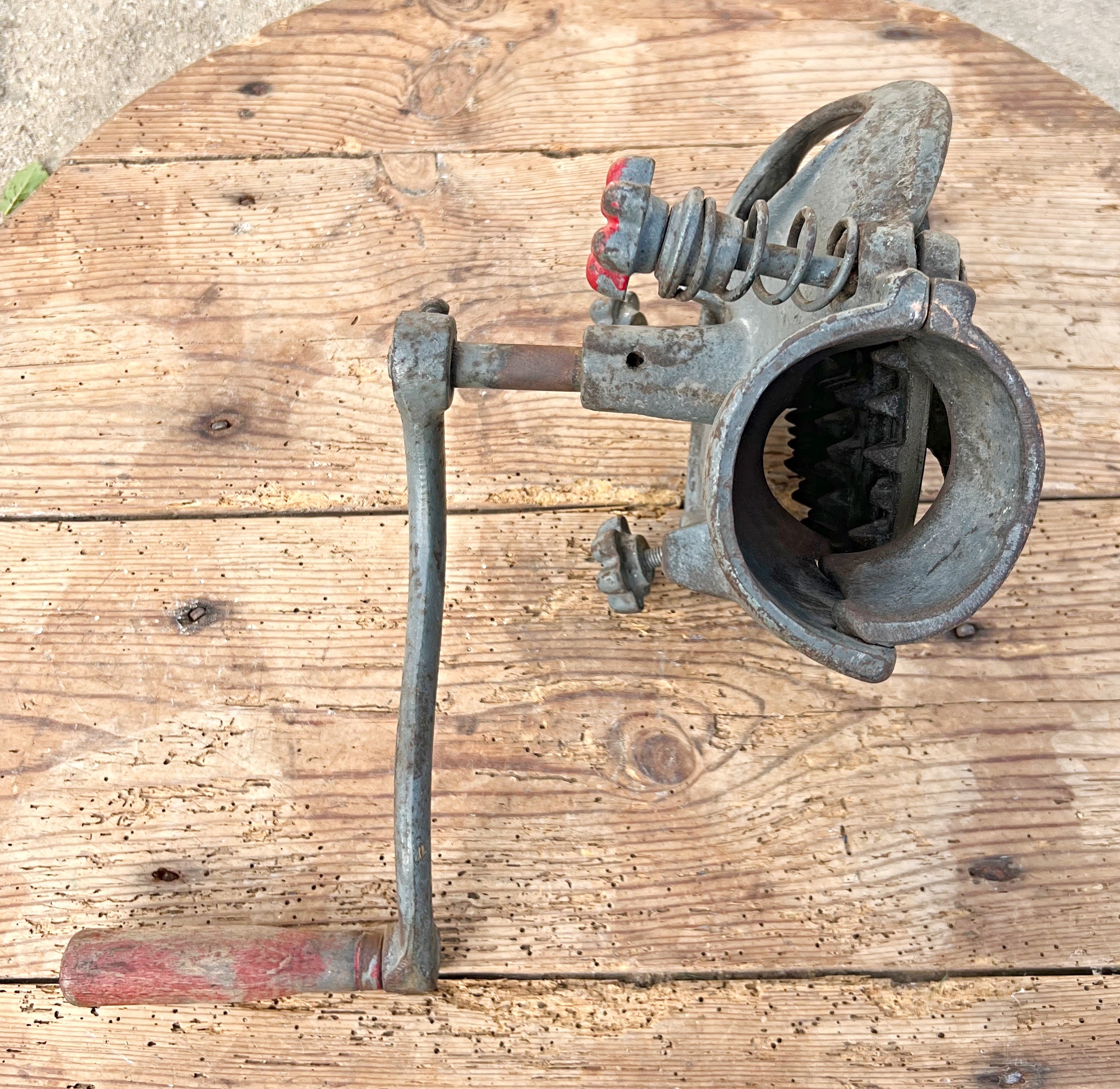 Antique Iron Corn Grinder: Vintage Farm Tool, 1930s Country Kitchen ...