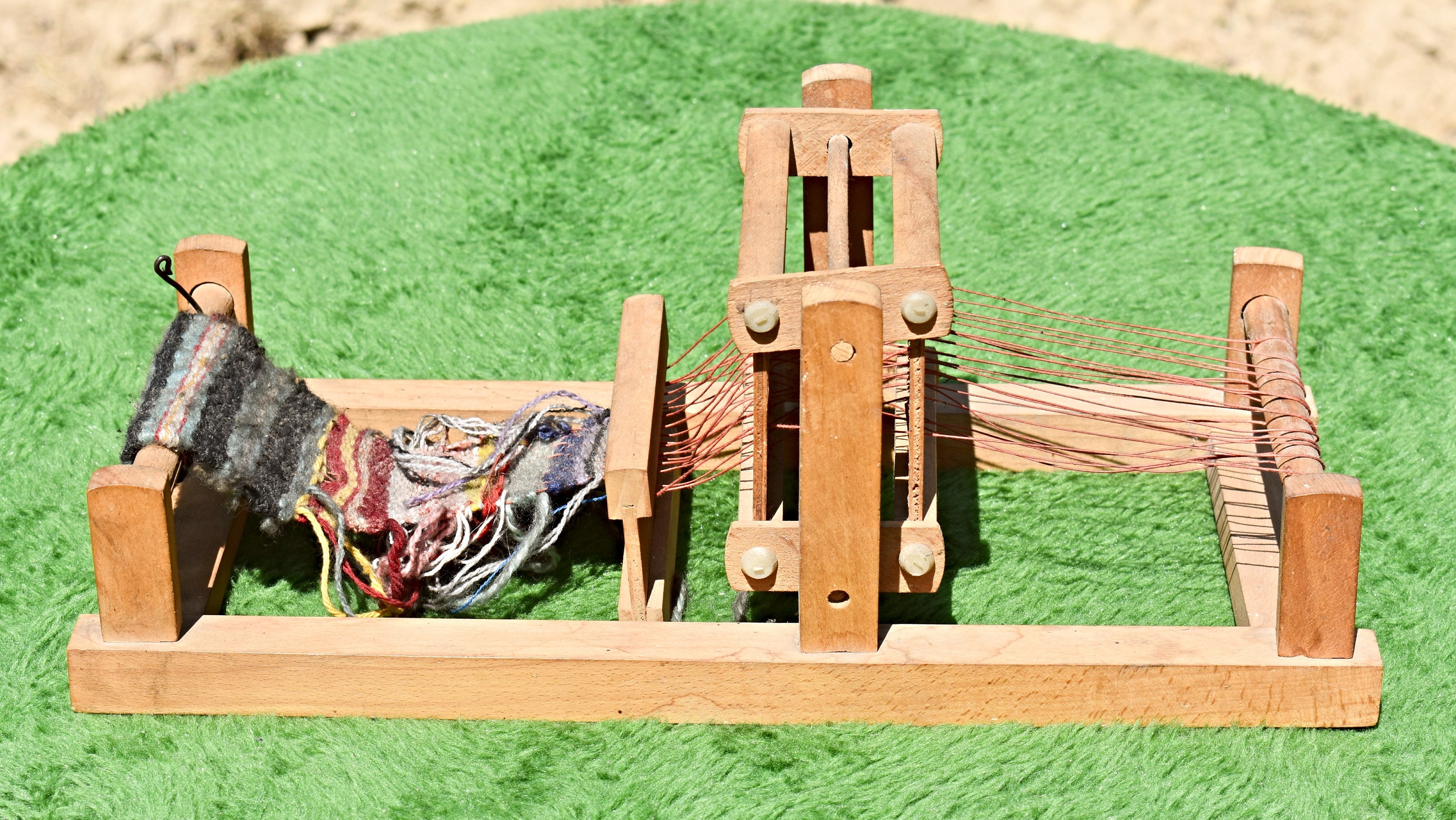 Vintage Weaving Loom, Wooden Weaving Machine, Wooden Loom, Weaving Kit ...