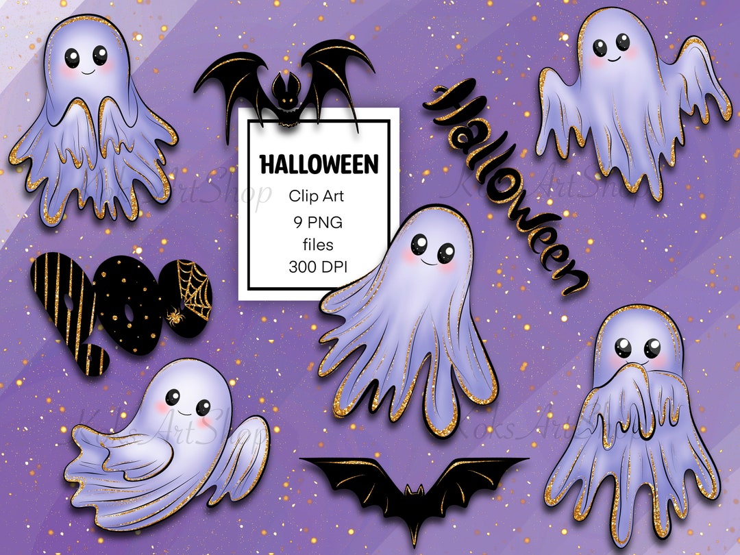 Halloween Clipart Halloween PNG Halloween Party Decor Ghost - Etsy