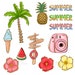 Summer Clipart, Summer Stickers Collection, Summer Stickers, Printable ...