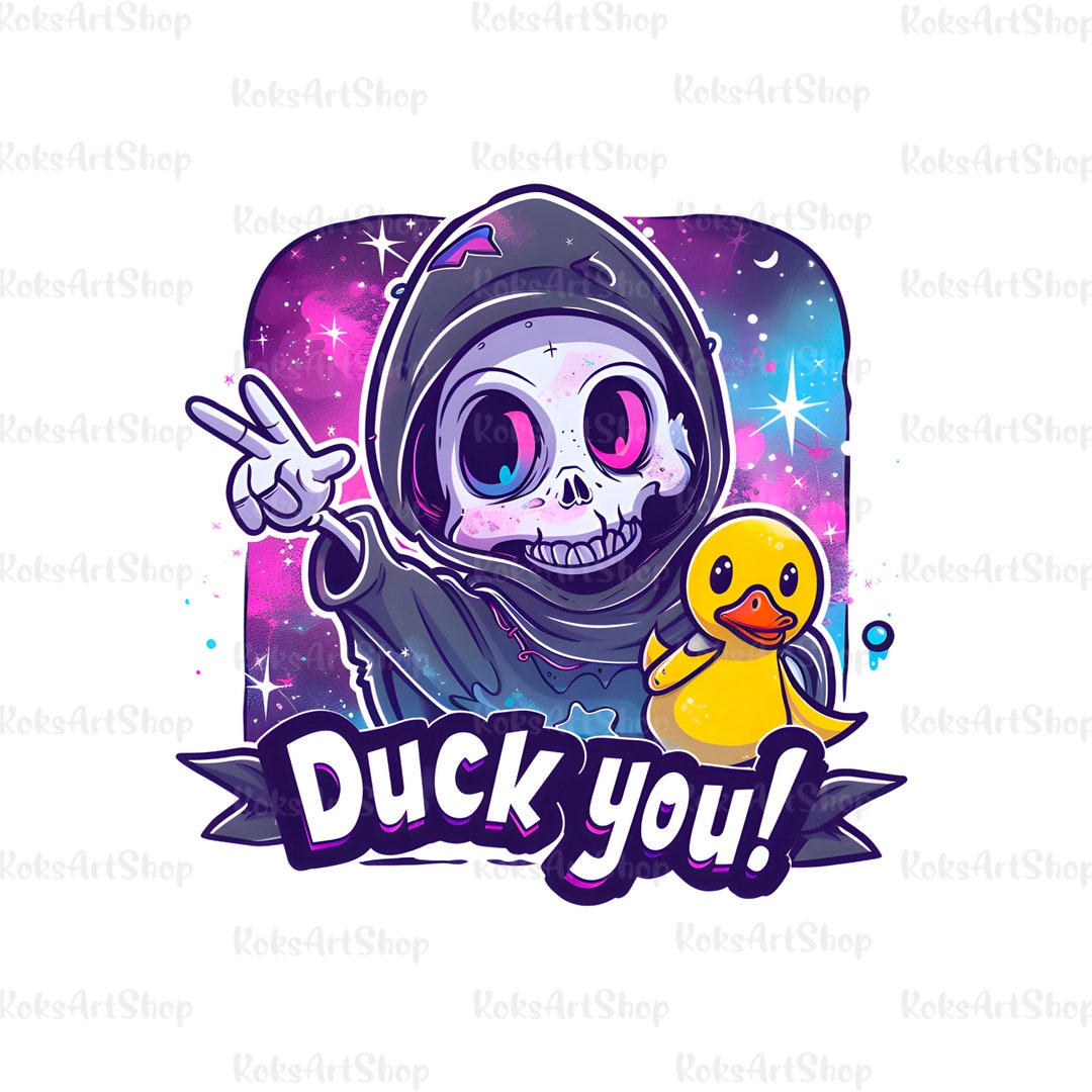 Funny Duck You PNG, Grim Reaper Clipart, Spooky Sublimation Design ...
