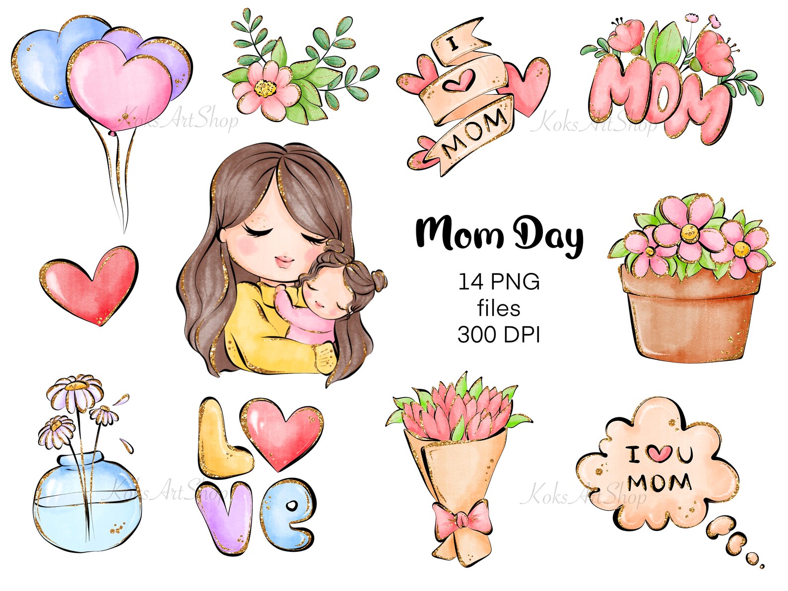 Mom Day Clipart Mothers Day Png Clipart Mothers Day Gift - Etsy