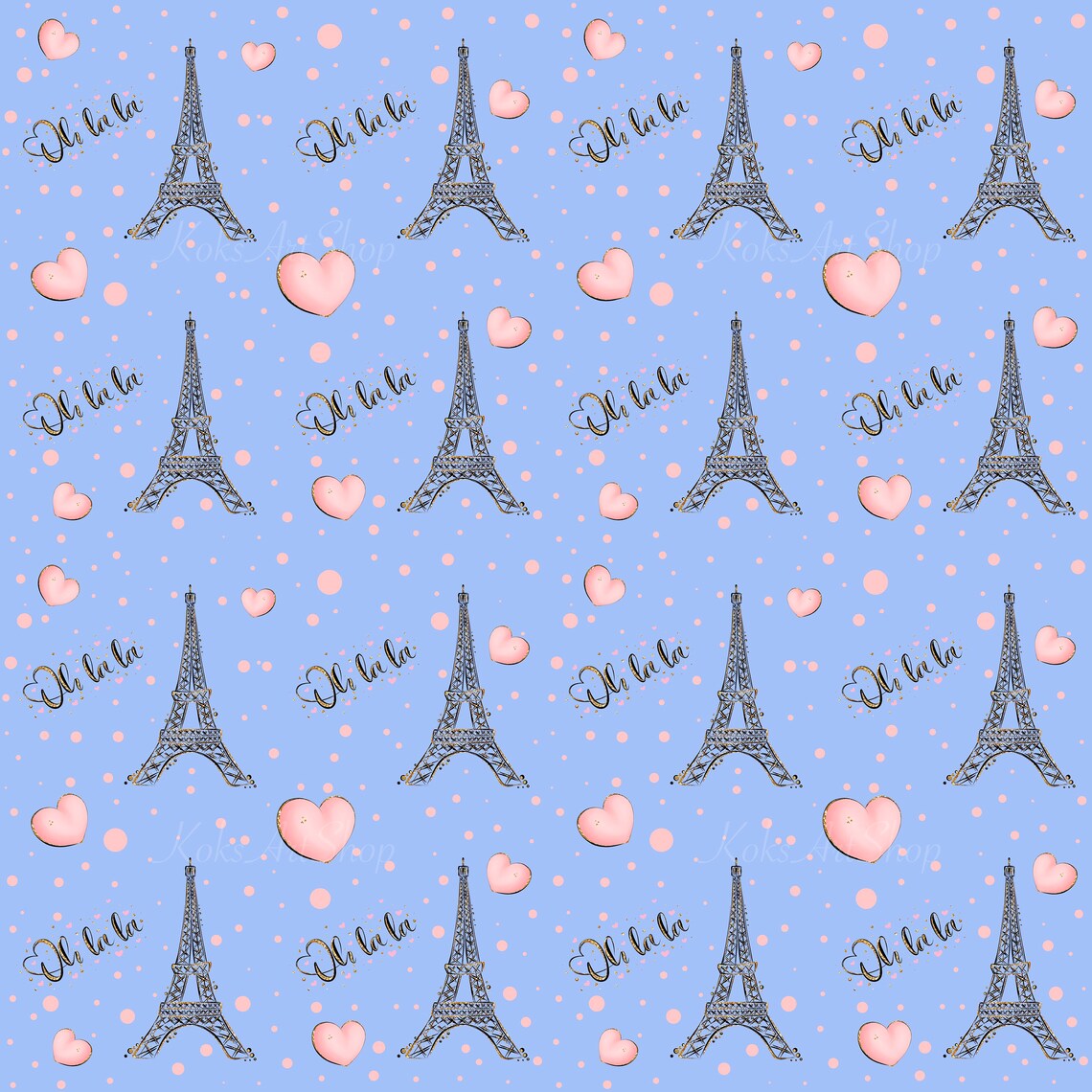 Paris Digital Paper Paris Clipart Paris Seamless Pattern - Etsy