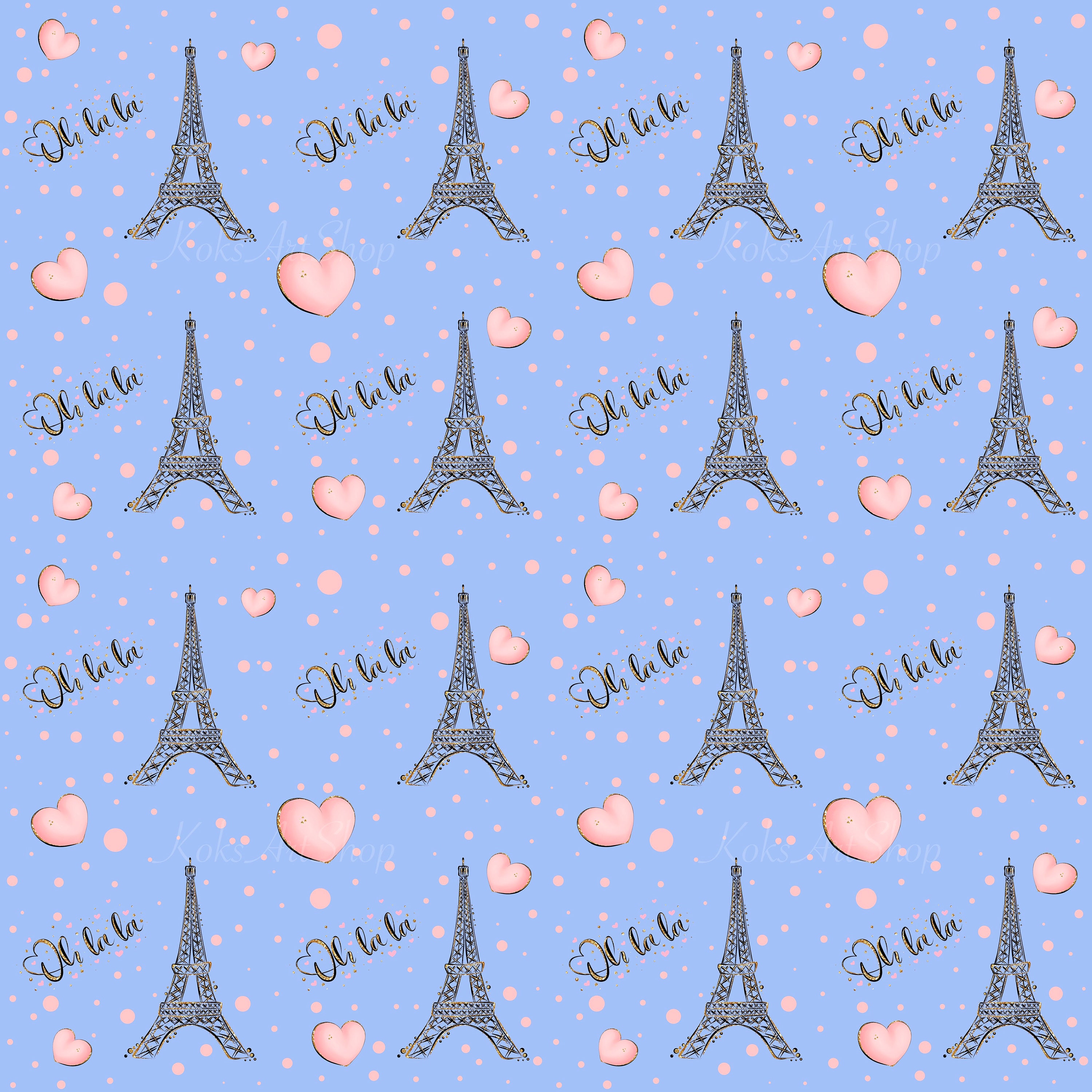 Paris Digital Paper Paris Clipart Paris Seamless Pattern - Etsy