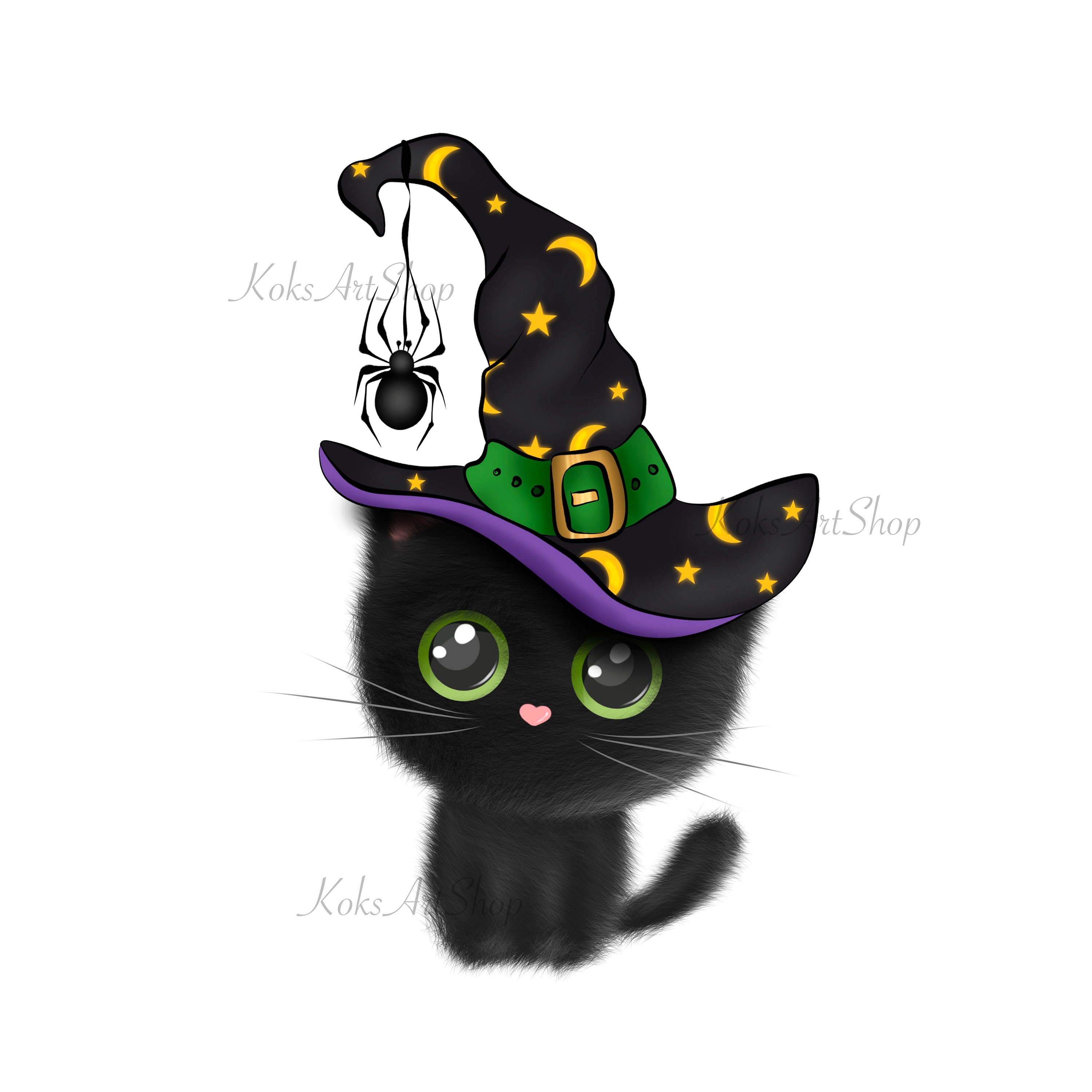Kitty Halloween Clipart Halloween Clip Art Halloween Decor - Etsy