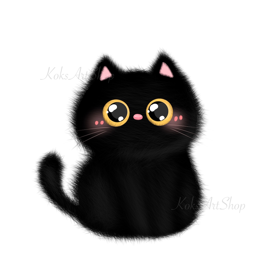 Black Kitten Clipart, Black Cat, Cat Clipart, Black Kitty Png, Black ...