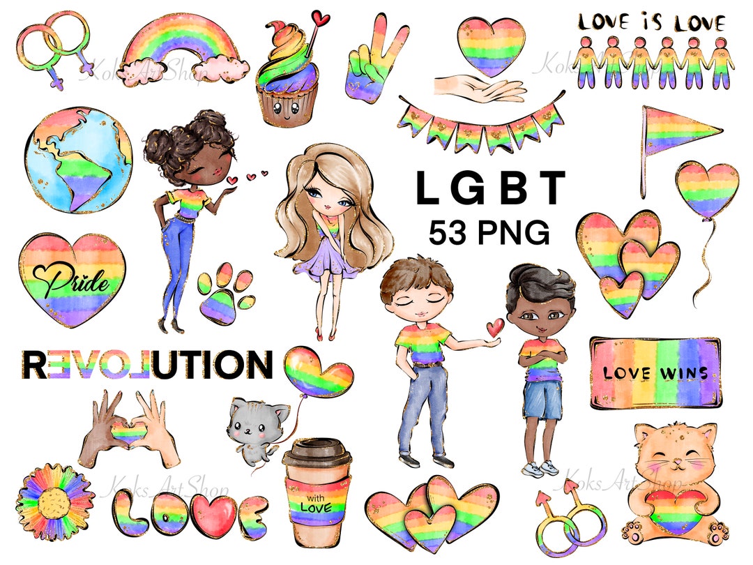 Lgbt Pride Bundle, Lgbt Png Clipart, Lgbtq Sublimation, Lgbt Stickers ...