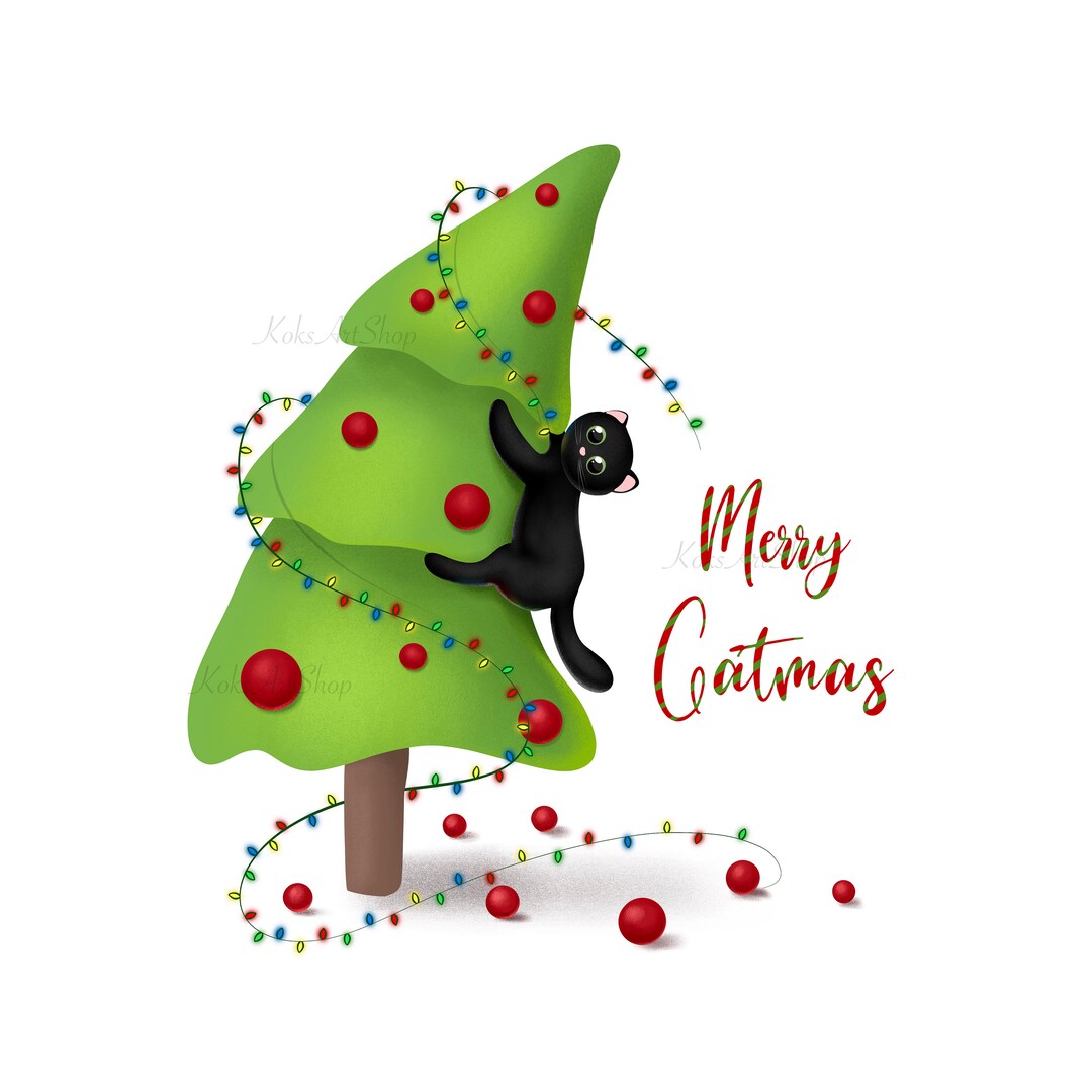Merry Christmas PNG, Merry Christmas Clipart, Merry Catmas, Funny ...