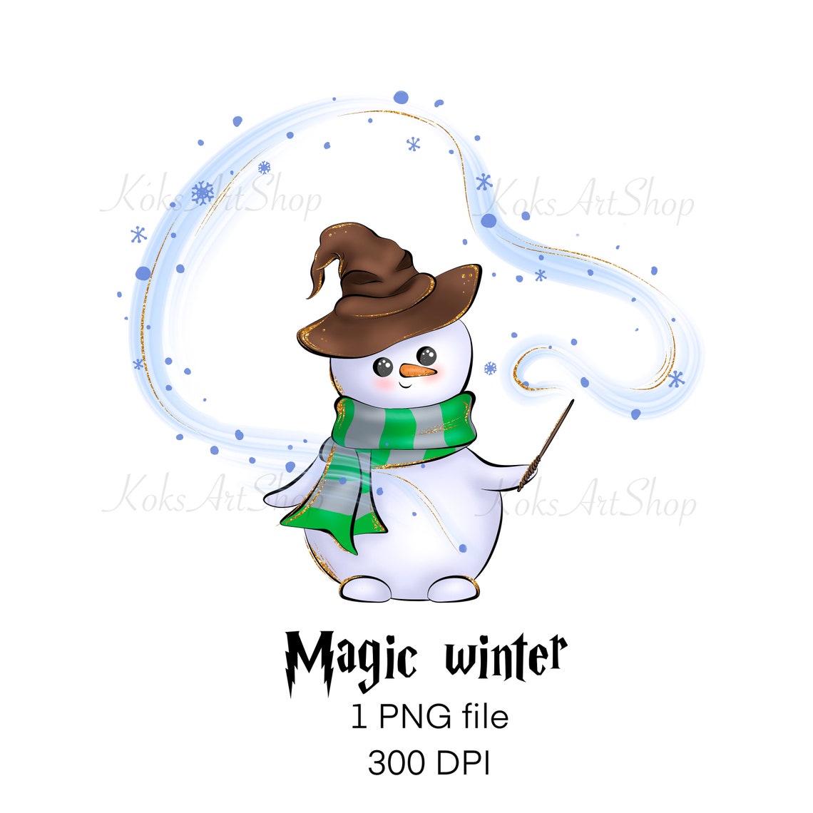 Snowman Clipart Snowman PNG Magic Faculty Magic Stickers - Etsy