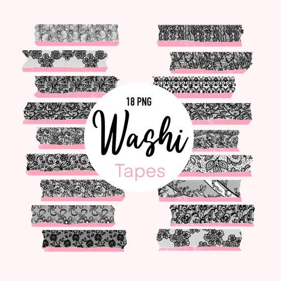 Washi Tape Clip Art PNG Washi Tapes Scrapbooking tapes | Etsy