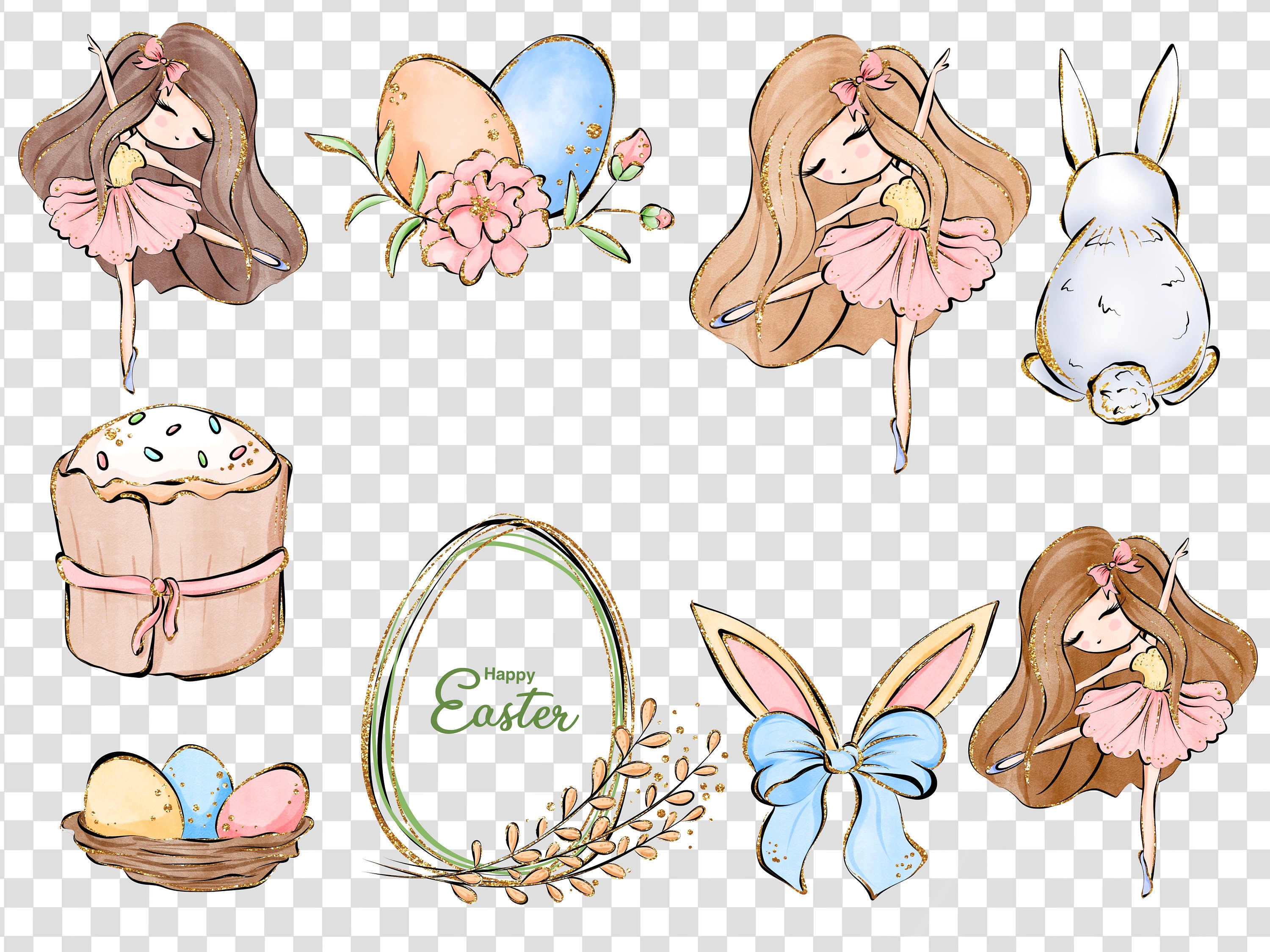 Happy Easter Clip Art Png