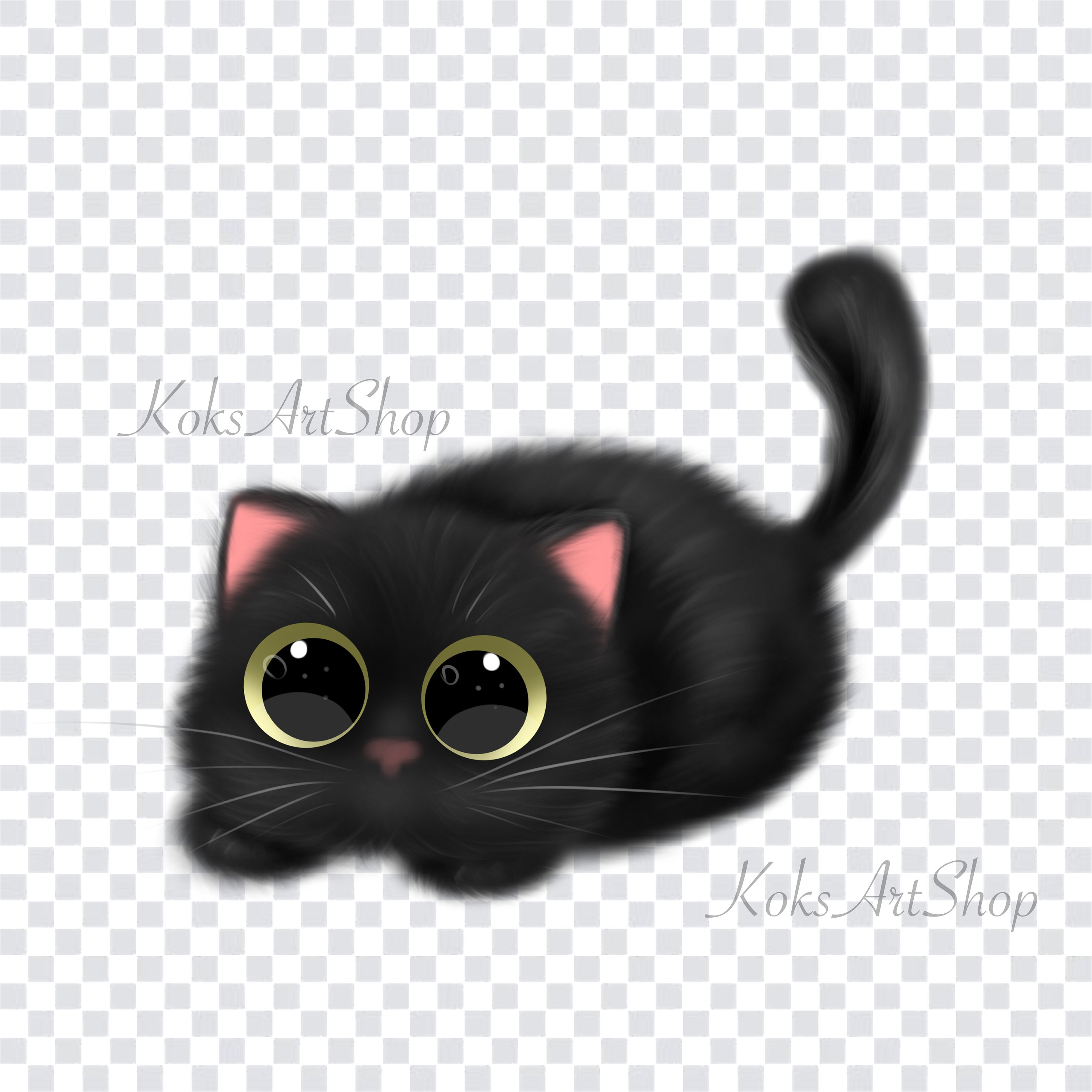 Cute Black Cat Clipart