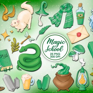Wizard Clipart, Wizarding School Clipart, Magic Clipart, Magic School ...