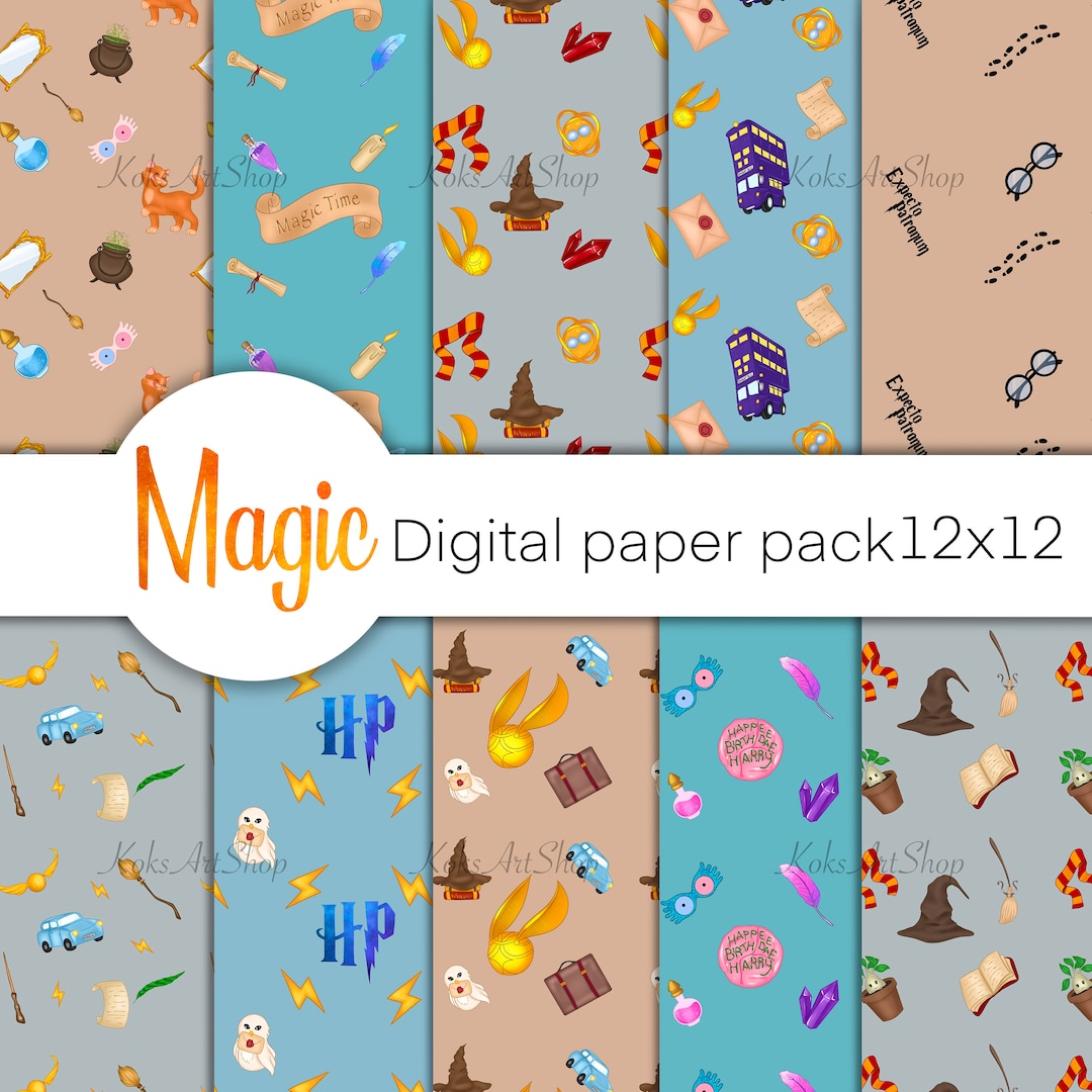 Magic Pattern Magic School Pattern Digital Paper Seamless - Etsy
