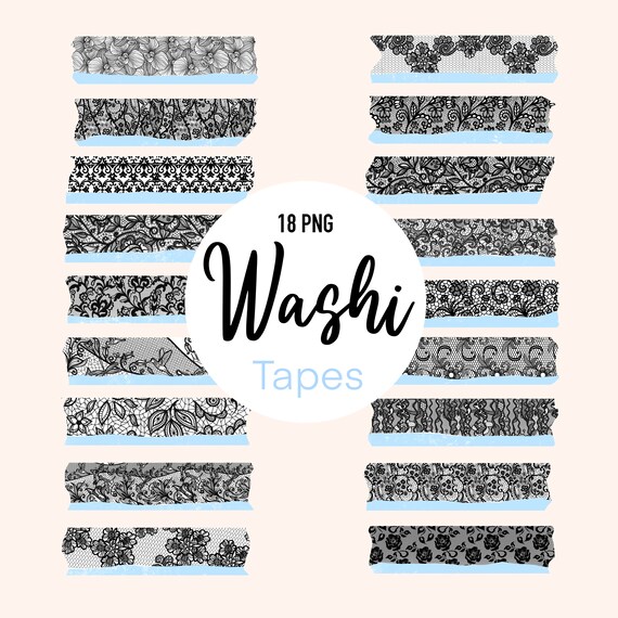 Washi Tapes Clip Art Washi Tape Washi Clipart PNG | Etsy