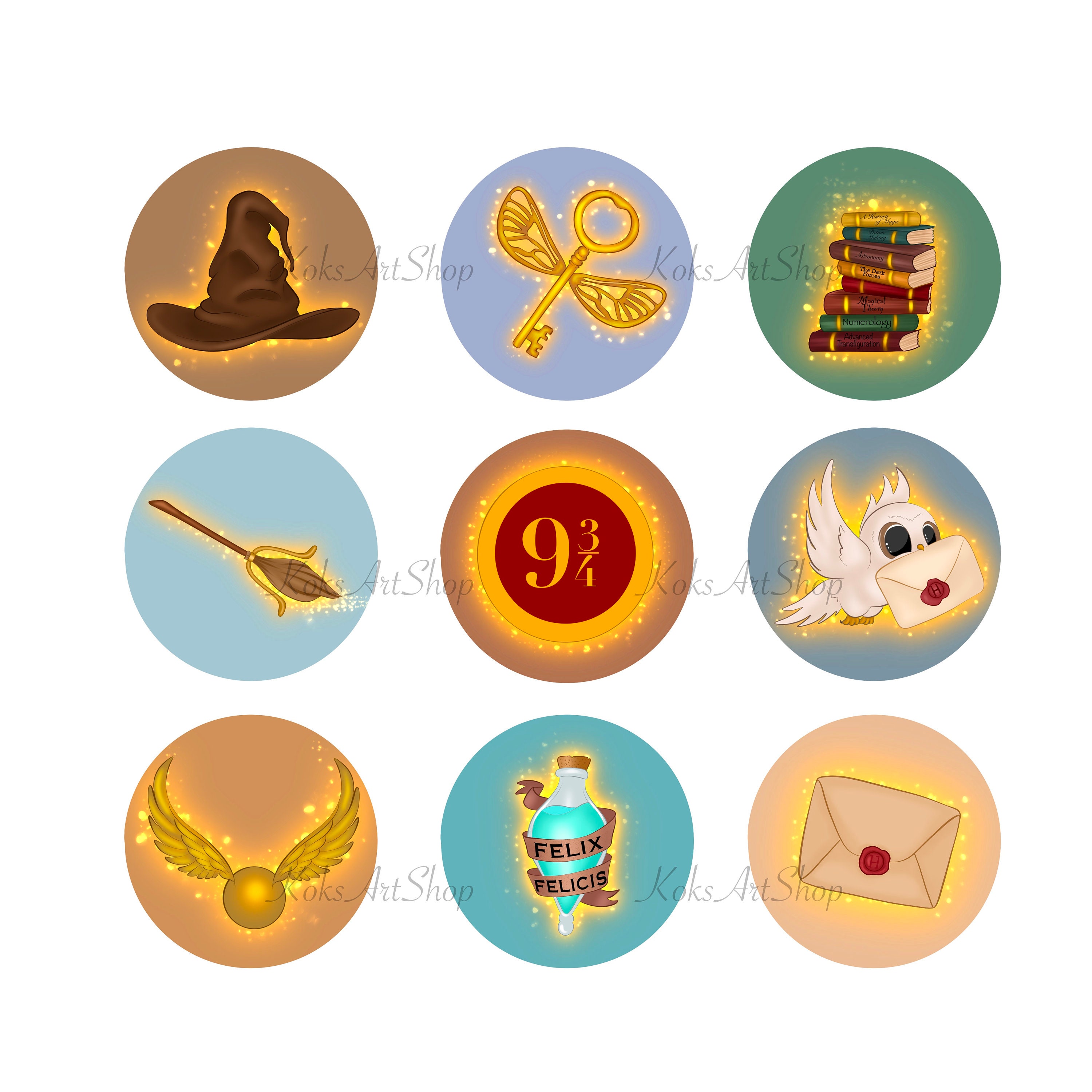 Wizard Clipart Wizarding School Magic Wizard Stickers - Etsy