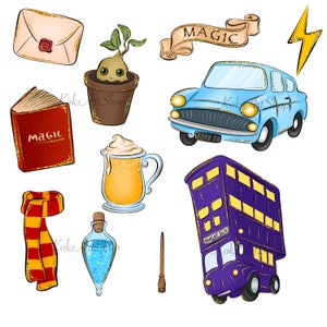 Wizard Clipart, Wizarding School Clipart, Magic Clipart, Magic School ...