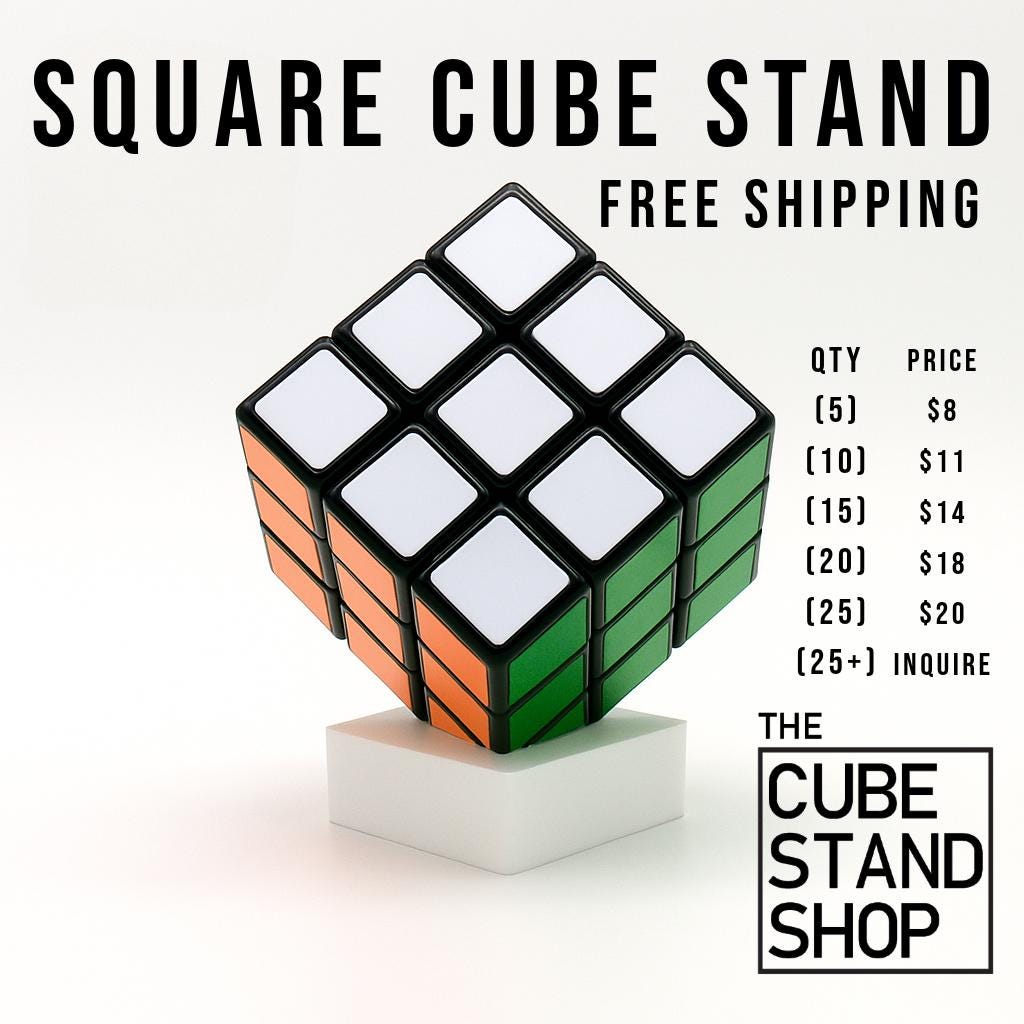 3D Printed Rubik's Cube Stand: Square Display - Etsy