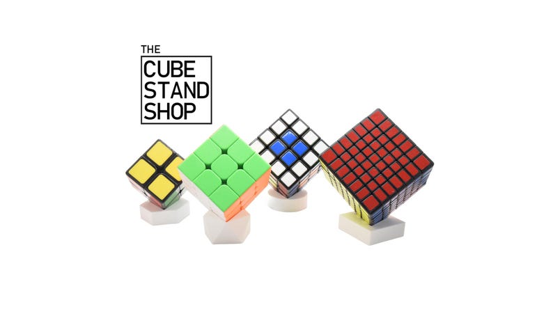 Rubik's Cube Stand: Geode, Hexagon, Cube, Cylinder (4 Pack) - Etsy
