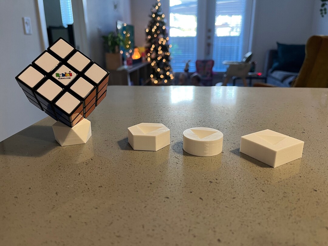 4 Pack RUBIK'S Cube Display Stand I Designs Included small: Geode ...