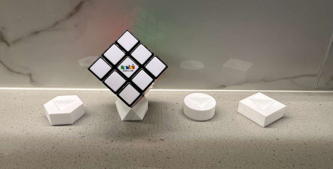 4 Pack RUBIK'S Cube Display Stand I Designs Included small: Geode ...