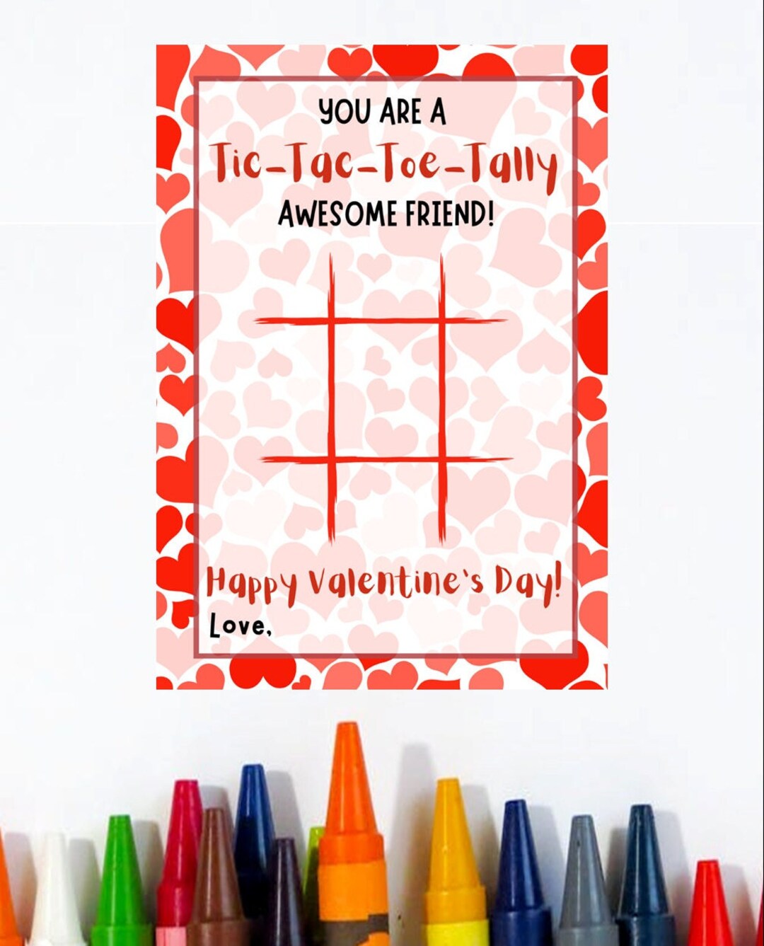 Printable Valentine's Day Tic Tac Toe Cards - Tic Tac Toe Valentine ...