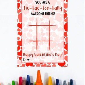 Printable Valentine's Day Tic Tac Toe Cards - Tic Tac Toe Valentine ...