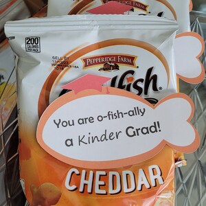 Graduation Favor - Goldfish Sticker, Popcorn Sticker - Etsy