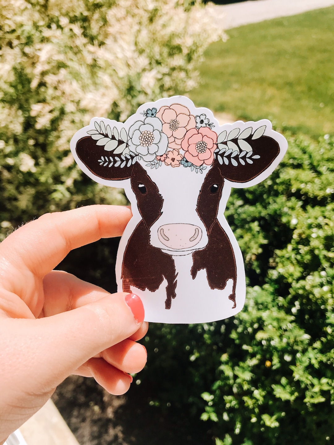 Floral Cow Print - Etsy