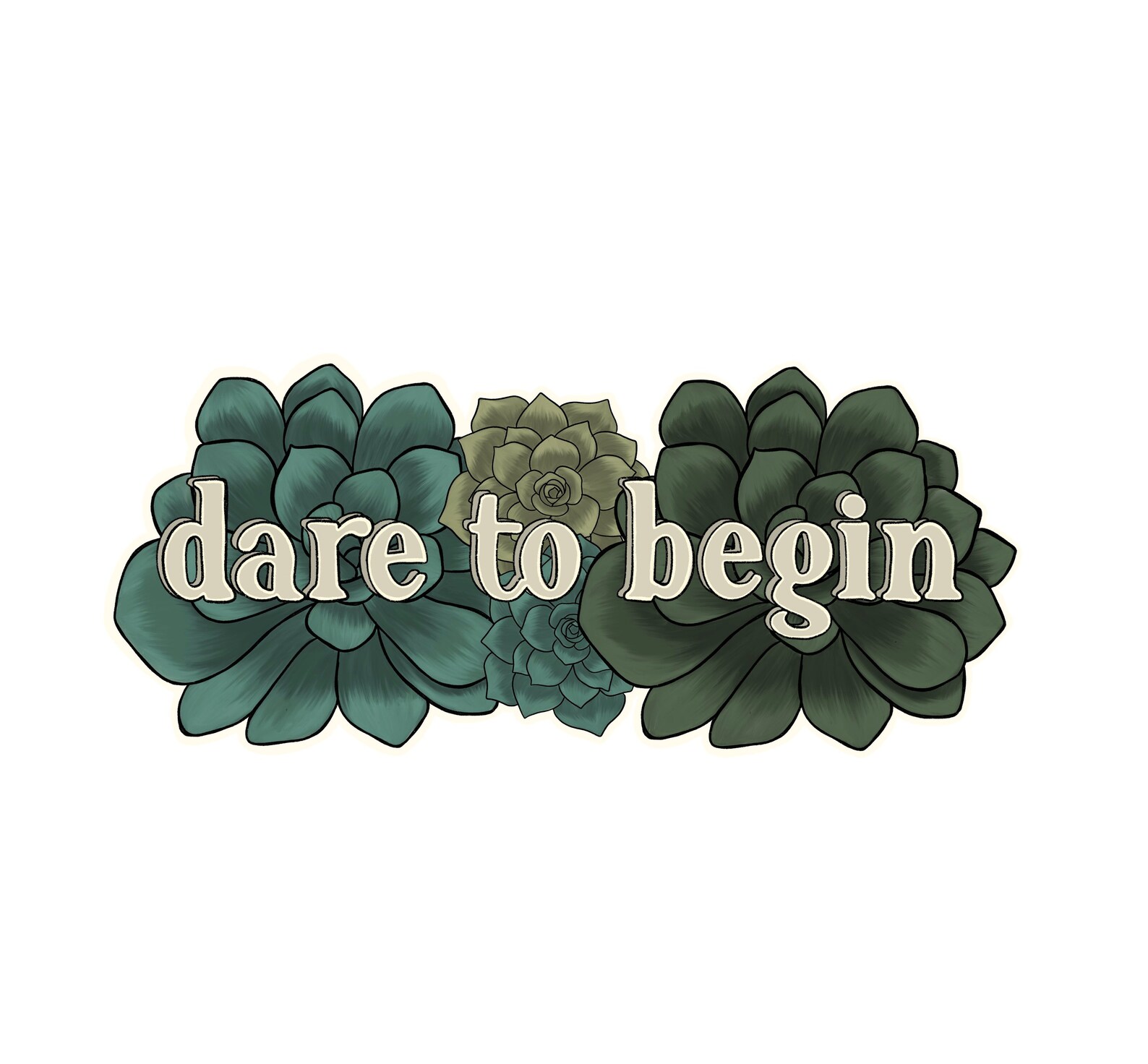 Dare to Begin Sticker | Etsy