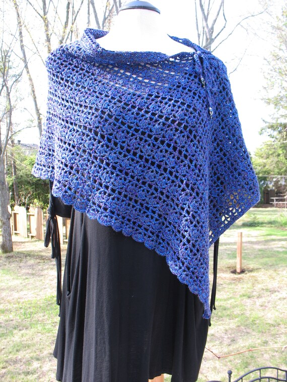 Châle style poncho fait mains Châle Choucador en coton et - Etsy France