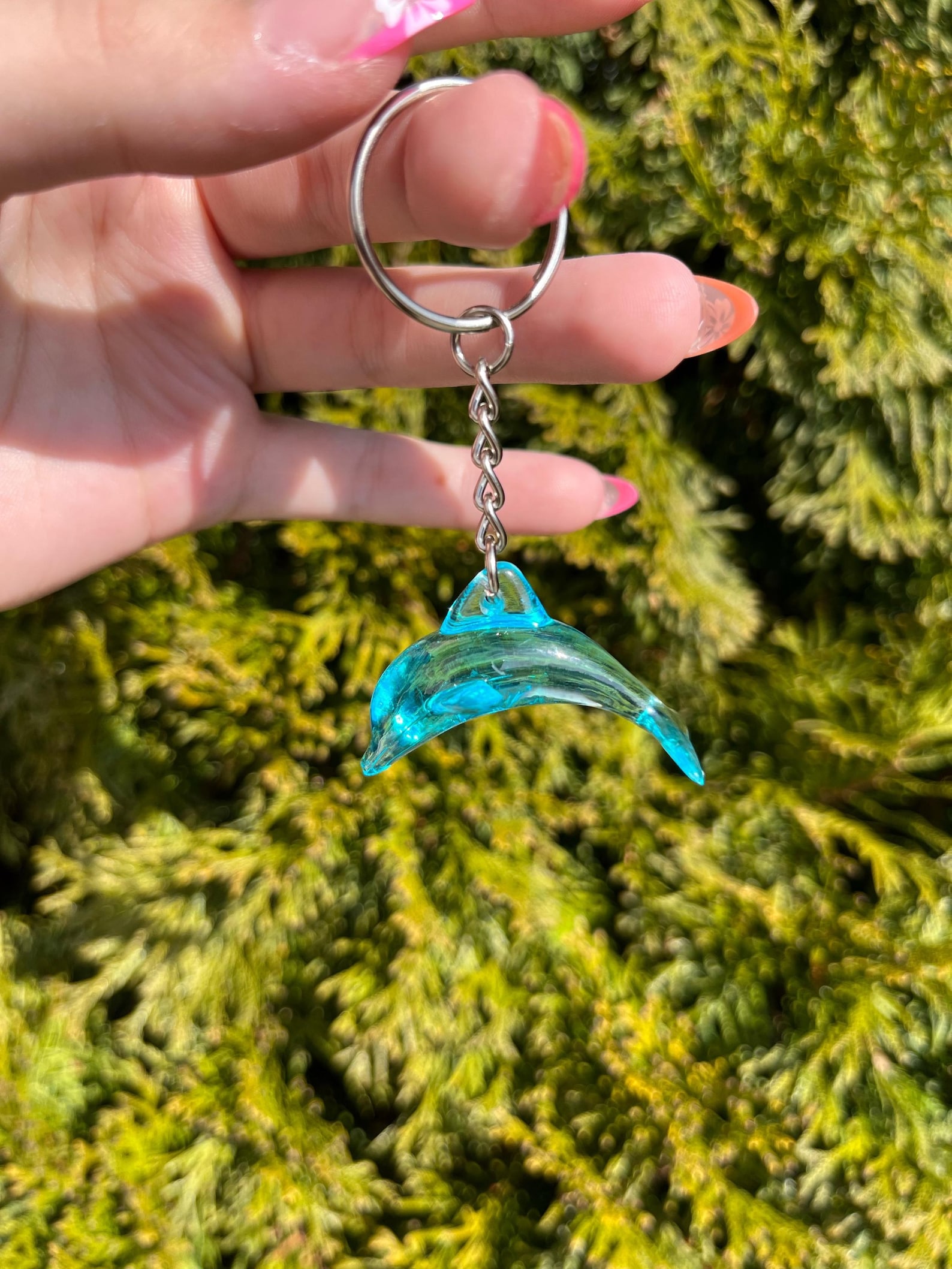Acrylic Dolphin Keychains/ Handmade Dolphin Keychain - Etsy