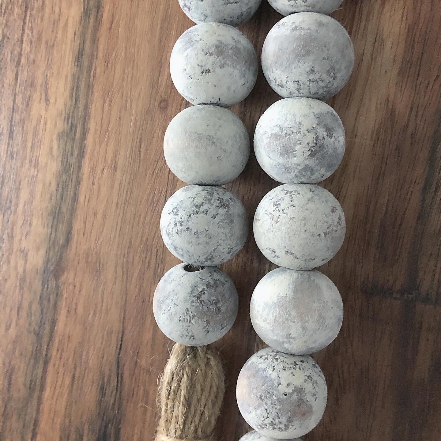 Rustic White Farmhouse Decorative Wood Beads for Vase Mantle | Etsy